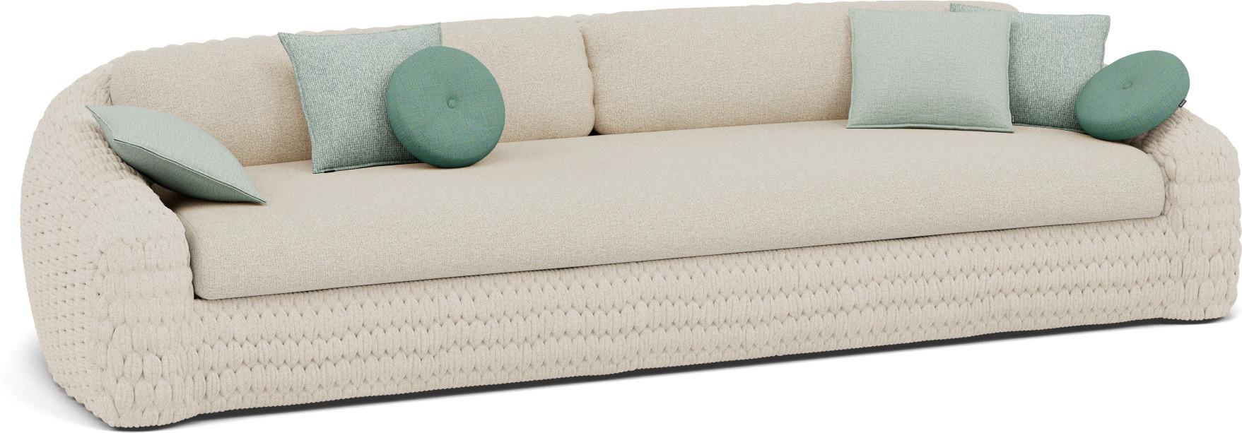 Canapé 3 places d'extérieur Kobo - corde pepper | Manutti