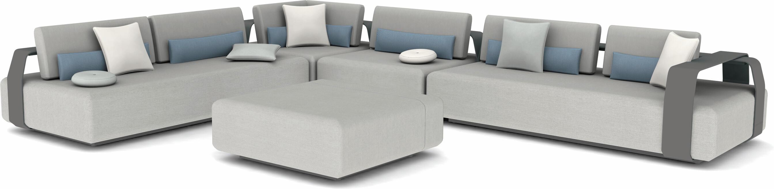 Outdoor Modular sofa Kumo Sofa set 2 - lava | Manutti