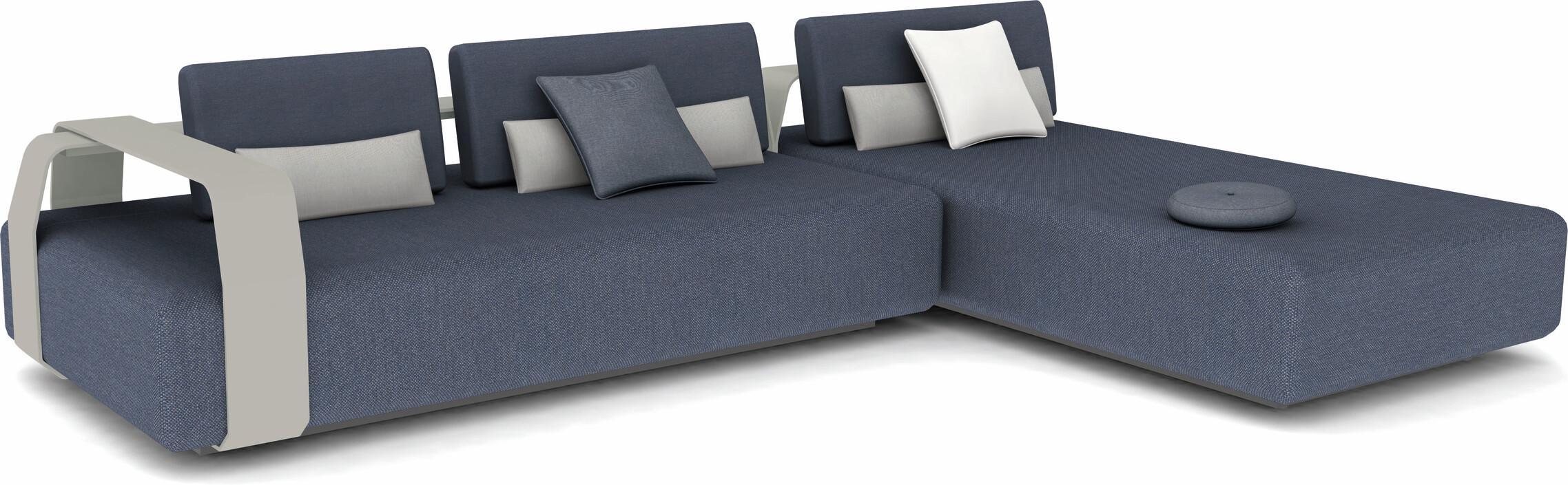 Outdoor Modular sofa Kumo Sofa set 5 - shingle | Manutti