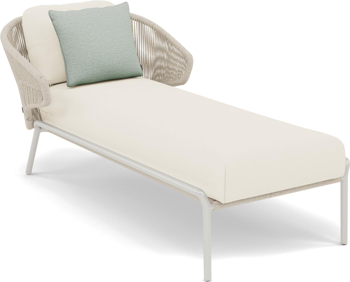 Chaise longue de exterior Radoc - sílex - Cuerda pimienta | Manutti