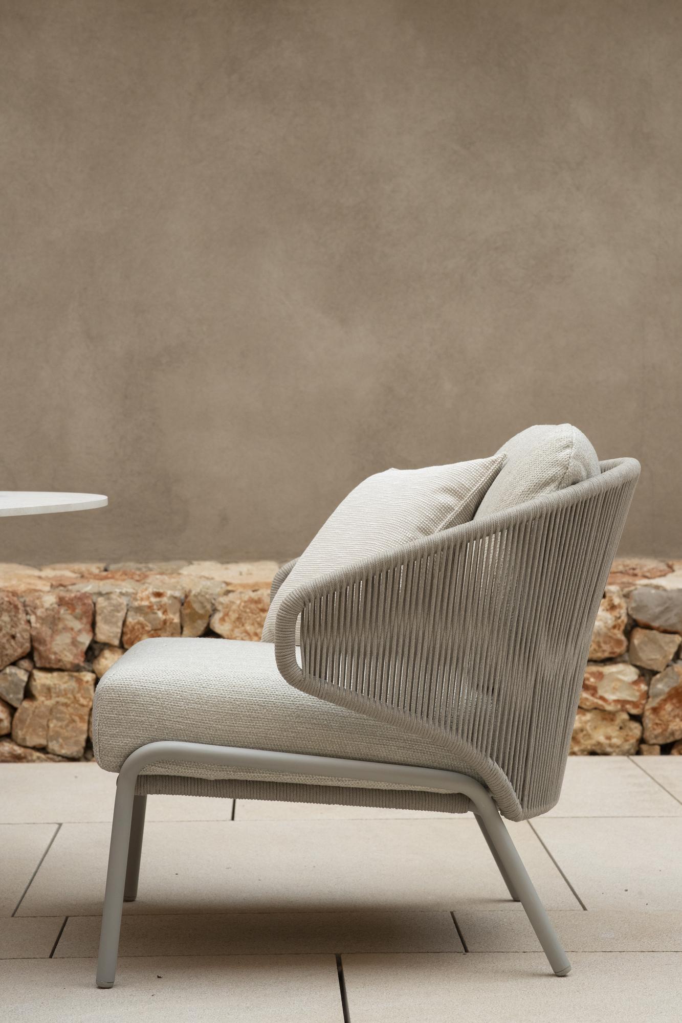 Sillón de exterior Radoc - flint - cuerda de pepper | Manutti